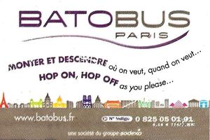 Transport Ticket: Batobus (Batobus, France(Batobus) Col:FR-BBUS-001