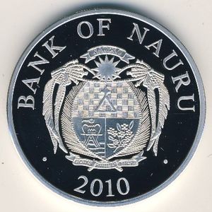 Coin: 10 Dollars (German Railways Locomotive DR 18201) (Nauru(2006~2010 ...