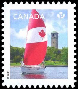 Stamp: Flag design on spinnaker (Canada(Canadian Pride - Definitives ...