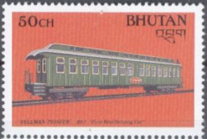 Stamp: Pullman Pioneer, 1865 (Bhutan(Transportation Innovations) Mi:BT ...