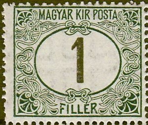 Timbre: Magyar Kir Posta, wmk. 6 sideways (Hongrie(Postage Due) Mi:HU ...