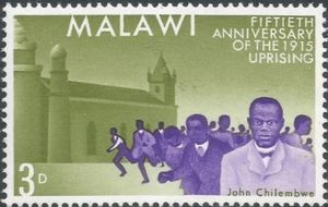 Stamp: John Chilembwe (Malawi(50th anniversary of the revolution) Mi:MW ...