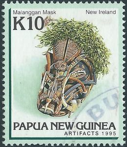 Stamp: Malanggan mask (Papua New Guinea(Artefacts Definitives) Mi:PG ...