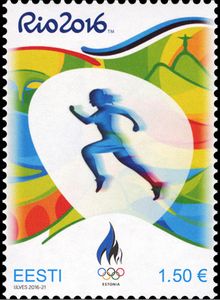 Stamp: Summer Olympic Games 2016 - Rio de Janeiro (Estonia(Summer ...