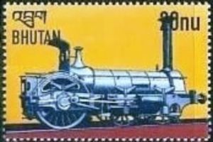 Stamp: Steam engine (Bhutan(Trains) Mi:BT 1821,Sn:BT 1203,Yt:BT 1293,Sg ...
