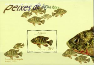 Stamp: Redbreast Tilapia (Tilapia rendalli) (Angola(Freshwater Fishes ...