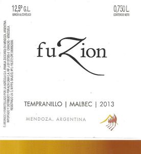 Drink Label: fuZion (La Agrícola S.A., ArgentinaCol:AR-WINE-000068