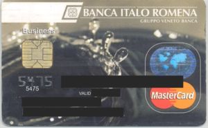 Bank Card: Water (Banca Italo Romena, RomaniaCol:RO-MC-0138