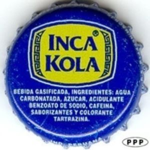 Tapa de botella: Inca Kola (Inca Kola Peru S.R.L., Perú) Col:SO-PE-00001