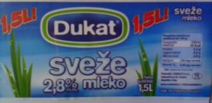 Drink Label: Dukat Sveze Mleko (Somboled d.o.o., SerbiaCol:RS-MILK-000003