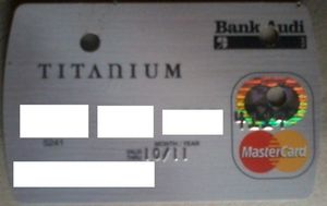 Bank Card: Audi Titanium (Audi (Egypt), EgyptCol:EG-MC-0028
