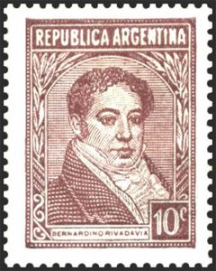 Stamp: Bernardino Rivadavia (1780-1845), Politician (Argentina(Famous ...