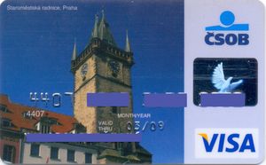 Cartões de bancos: ČSOB - Staroměstská radnice, Praha (ČSOB, República ...