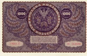 Banknote: 1,000 Marek (Poland(1918-1924 Second Republic - Polish marka ...