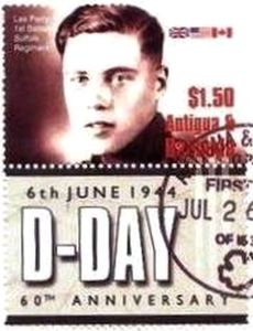 Stamp: Les Perry, 1st Batallion, Suffolk Regiment (Antigua and Barbuda ...
