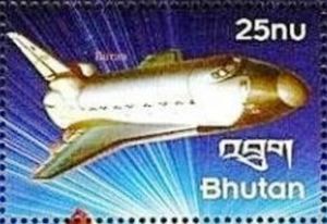 Stamp: Buran (Bhutan(Space) Mi:BT 2127,Sn:BT 1289c,Yt:BT 1503,Sg:BT 1581