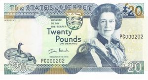 Banknote: 20 Pounds (Jersey(2000 ND "Signature Ian Black" Issue) Wor:P-29a
