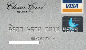 Bank Card: VISA Classic Card (TopCard Service AG, SwitzerlandCol:CH-VI ...