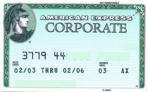 Bank Card: AMERICAN EXPRESS - CORPORATE (American Express Czech ...