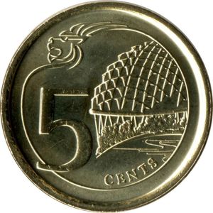 Moneda: 5 Cents (Singapur(2013~Today - Circulation - 4th Series) WCC ...