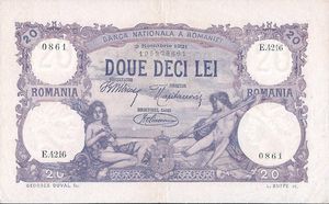 Banknote: 20 Lei (Romania(1909-1931 Issue) Wor:P-20a.21