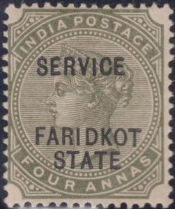 Stamp: Queen Victoria (1819-1901) - overprinted (Faridkot) (Queen ...
