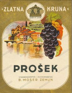 Drink Label: Prosek (B. Moser, YugoslaviaCol:YU-WINE-000009