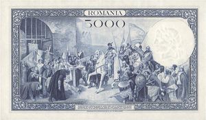 Banknote: 5,000 Lei (Romania(1940 Commemorative Issue) Wor:P-48a