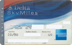 Bank Card: Delta Platinum transparent (American Express, United States ...