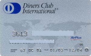 Bank Card: AirPlus (Diners Club Austria, AustriaCol:AT-DC-0002