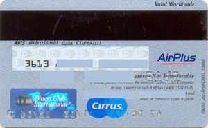 Bank Card: AirPlus (Diners Club Austria, AustriaCol:AT-DC-0002
