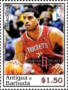 Stamp: Jim Jackson, Houston Rockets (Antigua and Barbuda(National ...