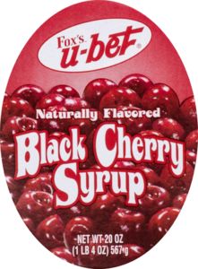 Food Label: Black Cherry Syrup (H. Fox & Co., Inc., United States of ...