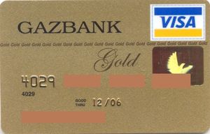 Bank Card: GAZBANK Visa GOLD (Gazbank, RussiaCol:RU-VI-0789