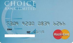 Bank Card: Choice Bank Limited (Choice Bank Limited, BelizeCol:BZ-MC ...