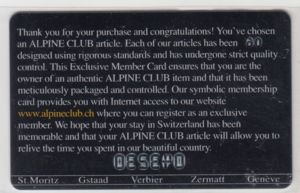 Functional Card: Alpine Club Switzerland (Sport Clubs, Switzerland ...