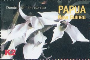 Stamp: Dendrobium johnsoniae (Papua New Guinea(Indigenous Orchids) Mi ...