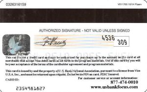 Bank Card: US Bank - focus (US Bank, United States of AmericaCol:US-VI-0200
