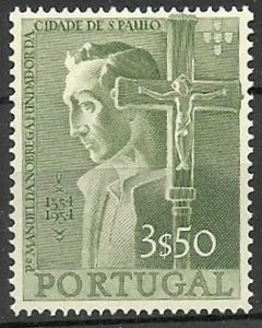 Timbre: Manuel da Nóbrega (1517–1570) Jesuit, founder of São Paulo ...