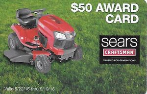 Gift Card: $50 Award Card (Sears, United States of America(Reward Card ...