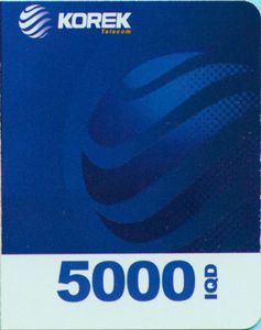 Phonecard: Korek 5000 Mini Card (Blue Reverse - Without Barcode) (Korek Telecom, Kurdistan(Korek ...