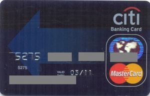 Tarjeta de Banco: Citi (Citibank, RusiaCol:RU-MC-0299.02