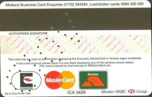 Bank Card: Midland (Midland Bank, United Kingdom of Great Britain ...
