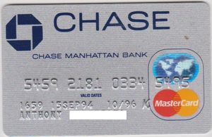 Bank Card: Chase (Chase, United States of America) Col:US-MC-0149