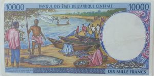 Banknote: 10,000 Francs (Central African States(L For Gabon (1993-2002 ...