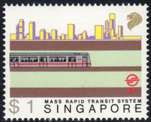 Stamp: Mass rapid transit system (Singapore(Mass rapid transit system ...