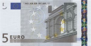 紙幣: 5 Euro (欧州連合(EU(2002 (2004-2011) "Signature Trichet" Issue) Wor:P-8e 💴
