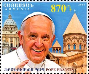 Stamp: Pope Francis - Visit to the First Christian Nation (Armenia(Pope ...
