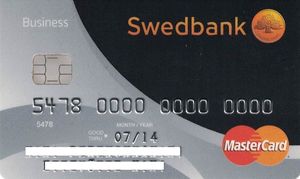 Bank Card: Swedbank Business (Swedbank, EstoniaCol:EE-MC-0144