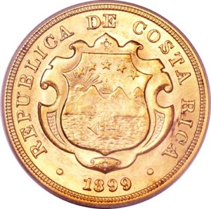 Coin: 20 Colones (Costa Rica(1897~1949 - Colón Monetary Unit) WCC:km141